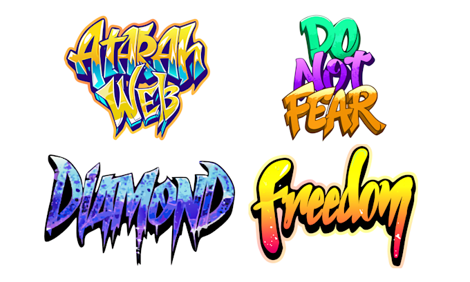 Design graffiti lettering and art logo by Atarahweb | Fiverr