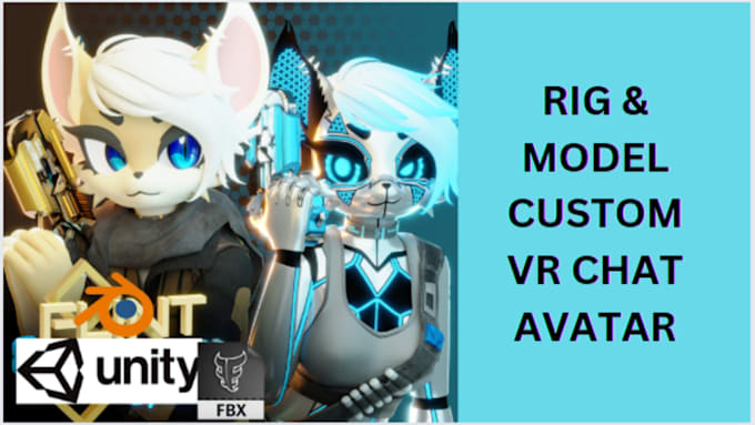 Model and rig 3d chanracter, vrchat avatar, 3d vr chat avatar, vtuber ...