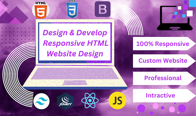 Build responsive website using html,css, bootstrap,tailwind by ... Build responsive website using html,css, bootstrap,tailwind by ...