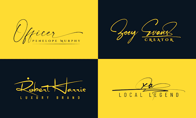 Design 5 handwriting, cursive, script, signature logo by Designerfifty1 ...