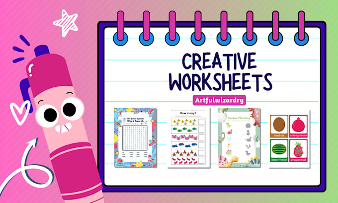 Create custom kindergarten preschool kids worksheets, flashcards ...
