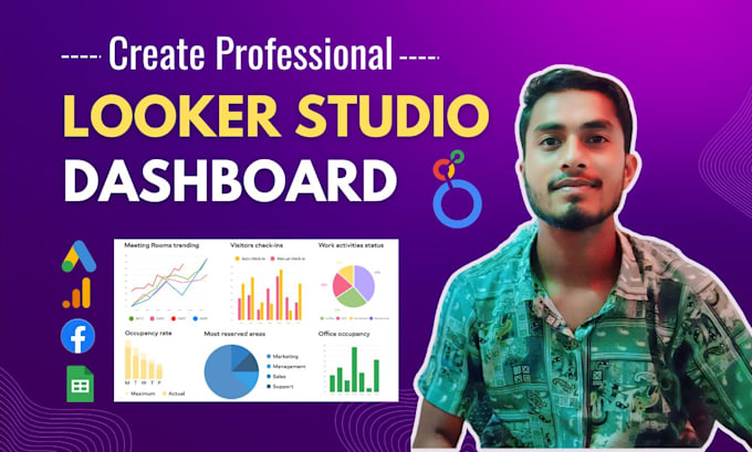Create looker studio dashboard or google data studio reports from ga4, gads, fb by ...