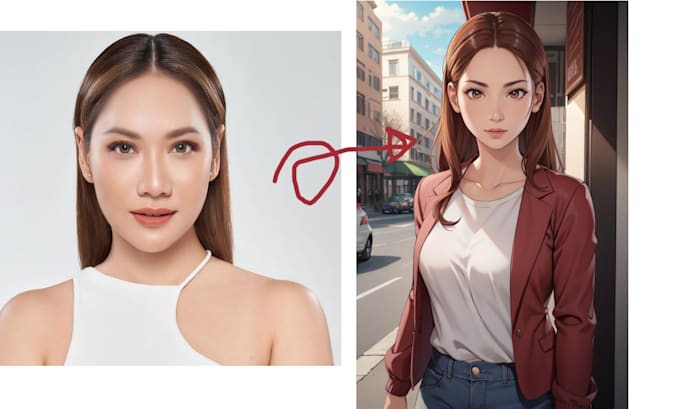 Turn your photo into anime in less than 24h by Romariomartinus | Fiverr