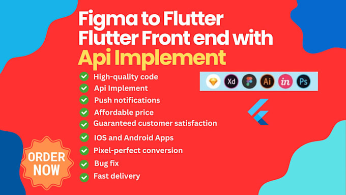 Do Figma To Flutter Ui Flutter Front End With Api Development By