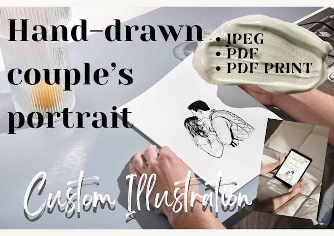Custom made couples drawing by Maia_back | Fiverr