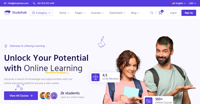 Build online course marketplace, tutor lms, learning website by Timmy ...