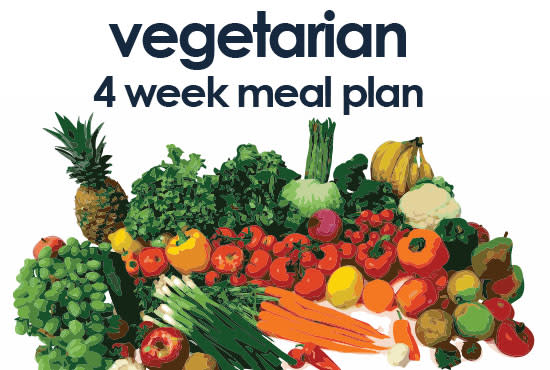 Give you a 4 week vegetarian meal plan by Innovau | Fiverr