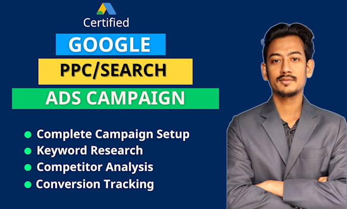 Help you to create google search ads ppc campaign by Bappyy75 | Fiverr