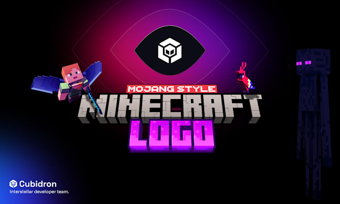 Create minecraft style logo by Spicateam | Fiverr