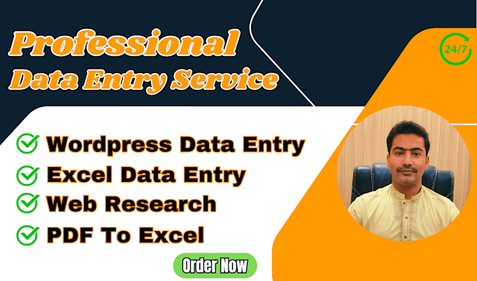 Do data entry copy paste web research excel data entry and pdf to excel by Sajidgulzar645 | Fiverr