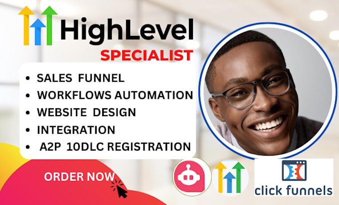 Go high level snapshot gohighlevel air ai workflow a2p click funnel clixlo by Em_guru | Fiverr