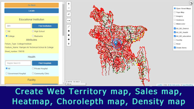 Create interactive web sales maps, heatmap, choropleth maps, density maps by Md_mulex | Fiverr