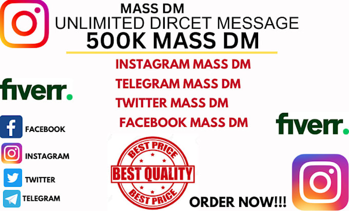 Instagram mass dm, facebook mass dm, mass dm bot, dms, bulk sms, direct message by Rubbylanccy ...