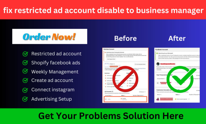 Fix restricted ad account, disable to business manager by Musa802 | Fiverr Fix restricted ad account, disable to business manager by Musa802 | Fiverr