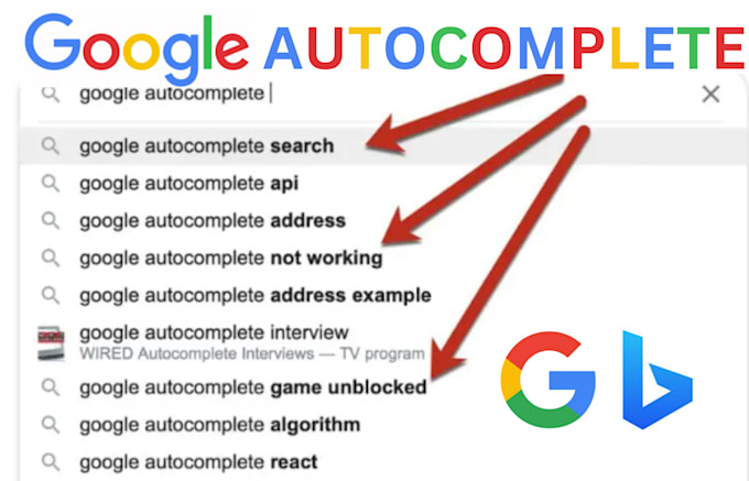 Index google autocomplete and bing autosuggestion by Dixtech | Fiverr