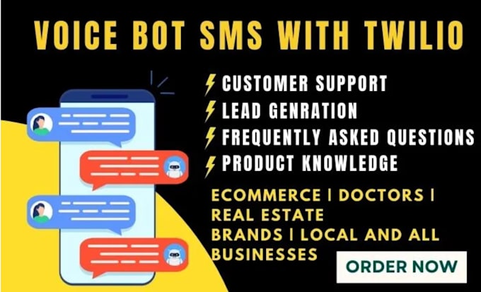 Do twilio, zapier chatbot, ai cold calling voice ai bot, conversational ... Do twilio, zapier chatbot, ai cold calling voice ai bot, conversational ...