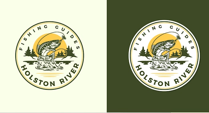 Custom lakes and river brand logo design service by Ednadean2 | Fiverr