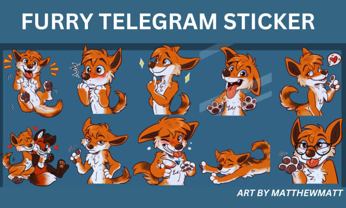 Draw Custom Furry Telegram Stickers Discord Sticker Animated Sticker Nsfw By Matthewmatt856