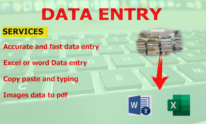 Do perfect data entry excel copy paste typing by Creativeworl923 | Fiverr