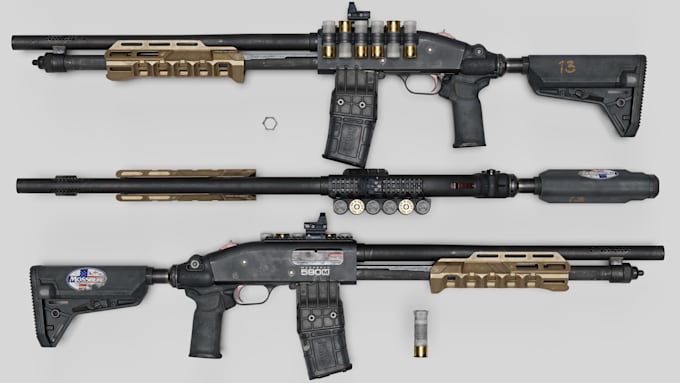 Do realistic weapons on 3d and cad by Atomikoh | Fiverr