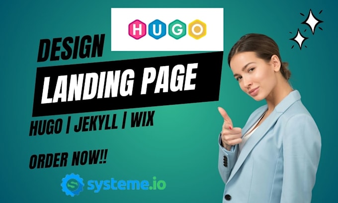 Design a pretty hugo website jekyll static website with hugo by Maggi_jane | Fiverr