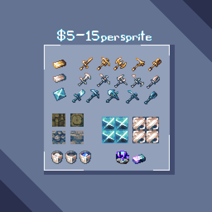 Make sprites and textures for terraria and minecraft by Fallenknight762 ...