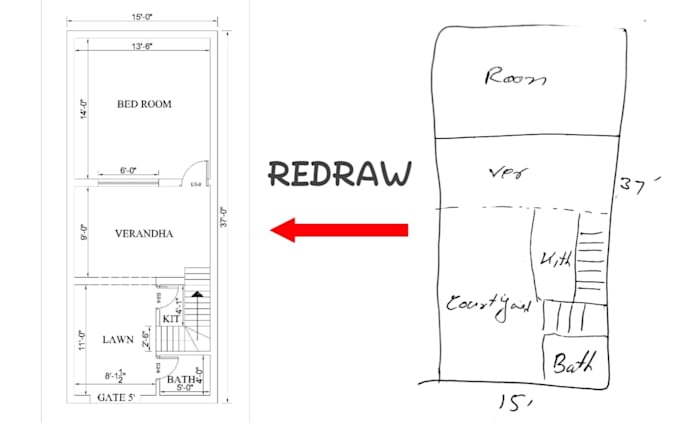 Make architectural and construction drawings in autocad by Nauman6692 ...
