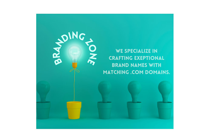 Propose excellent brand names with matching com domains aligned with ...