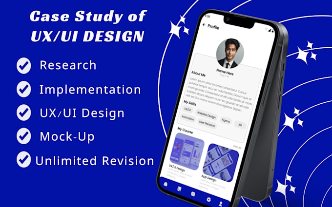 Ux ui case study about app design in figma by Usman_ux | Fiverr