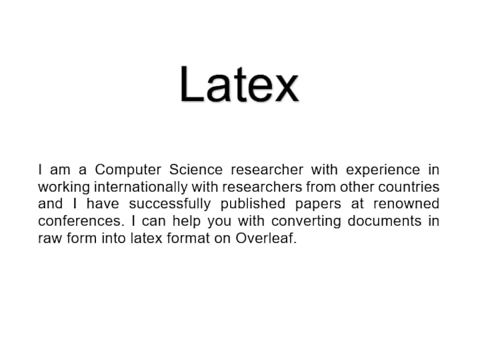 Convert any document to latex on overleaf by Ali_tech_ra | Fiverr