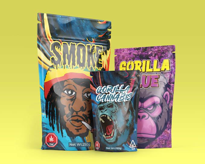 Make premium cannabis, weed and food pouch packaging design by ...