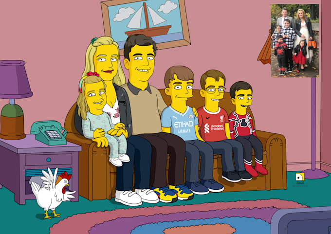 Draw your portraits in simpsons style by Yellowcandies | Fiverr