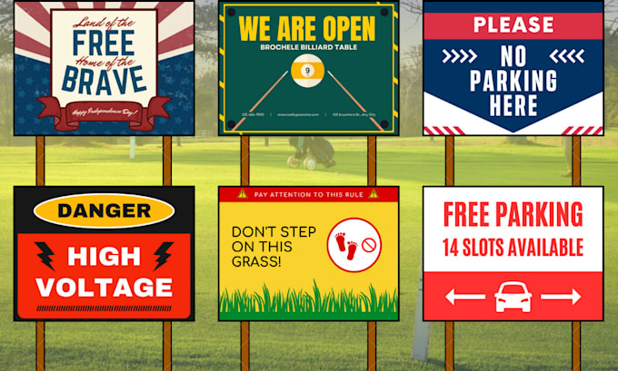 Design premium yard sign, billboard, lawn sign, sign board, signage by ...
