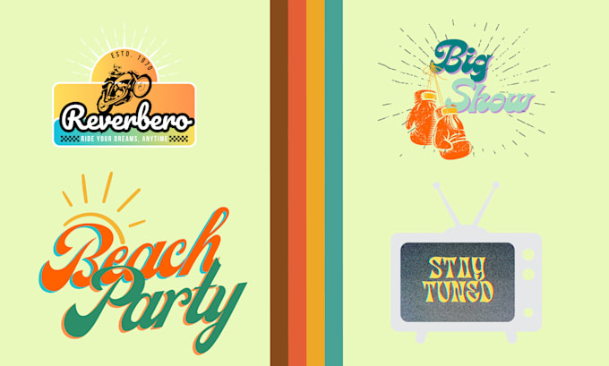 Design professional 70s retro, vintage, groovy logo for you by ...