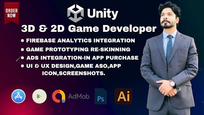 Make unity 3d 2d game development by Atifwaheedrao | Fiverr