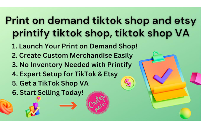 Setup print on demand tiktok shop,shopify etsy printify, run ads by Rabaelmughal | Fiverr