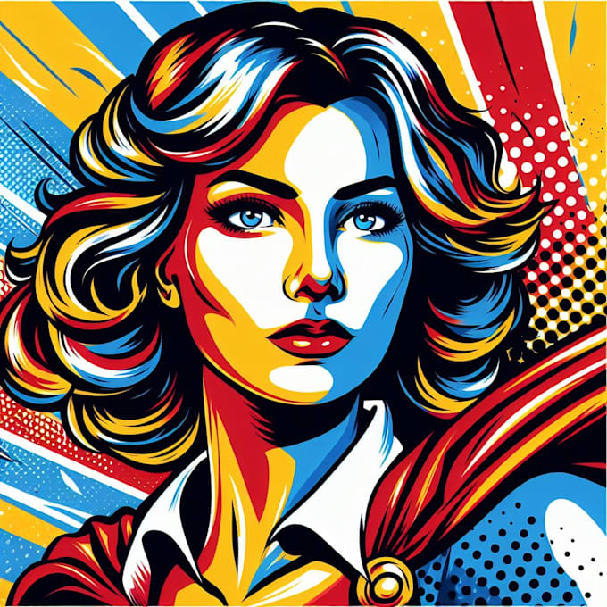 Draw custom superhero pop art portrait by Edwardsona | Fiverr
