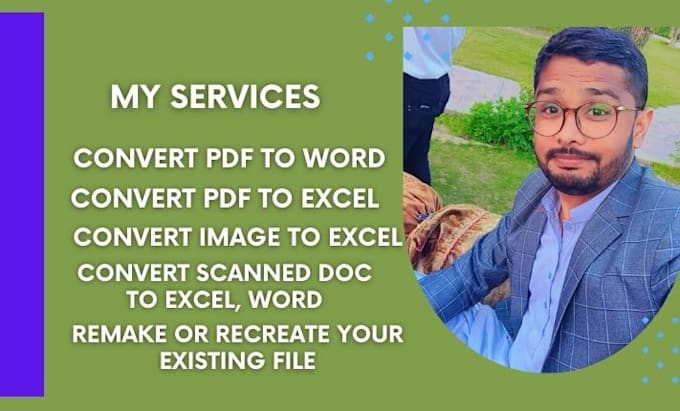 Remake or recreate your pdf or scanned document to editable word or excel file by Mr_deem007 ...