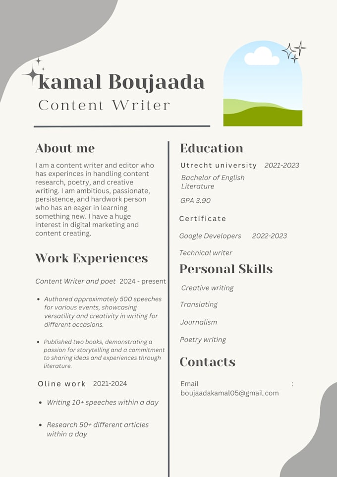 Write a touching , powerful , creative speeches for you by Kamal_bouj09 ... Write a touching , powerful , creative speeches for you by Kamal_bouj09 ...