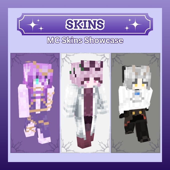 Create cute minecraft skin by Aishimi | Fiverr