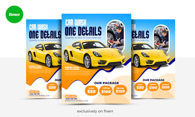 Do eye catching car wash, servicing or auto detailing flyer by Gd ...