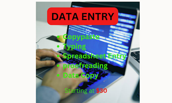 Do professional data entry, copypaste, and proofreading by Jerry4000 | Fiverr