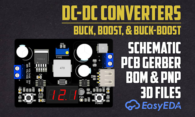 Design compact power electronics dc dc buck or boost converter circuit ...