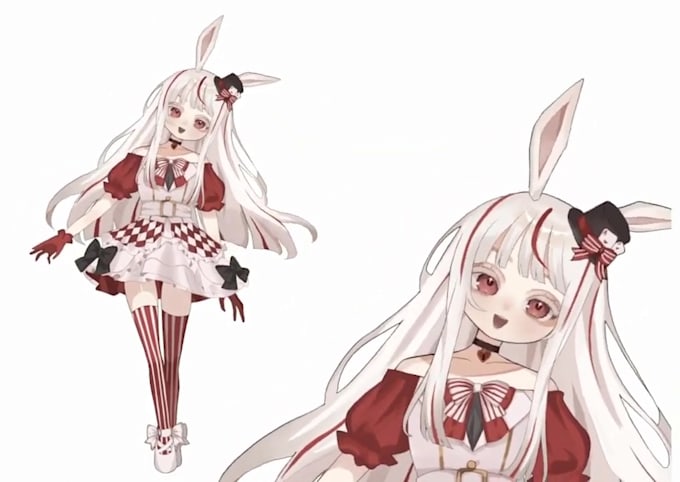 Custom live2d vtuber model live2d vtiuber, rigging by Dammyfederal | Fiverr