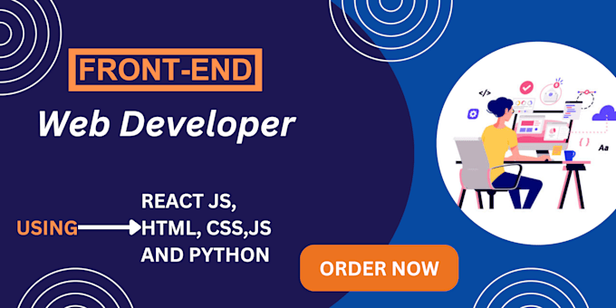 Be Your Front End Web Developer Using Html Css And React Js By