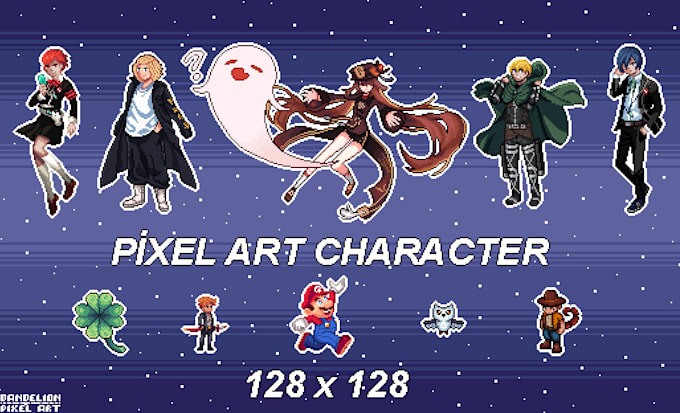 Make a pixel art character by Dandelion_pixel | Fiverr