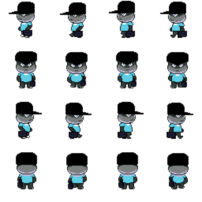 Create Sprite Sheet Pixel Art Character Game Asset And Animation For Your Game By Nellybart