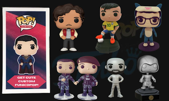 Design cute custom funko pop, 3d funko pop, funko pop box, lego for 3d ...