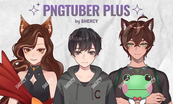 Create pngtuber plus vtuber avatar in anime style by Shercy | Fiverr