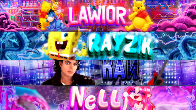 Designing banners and avatars for your channel by Leongameyt | Fiverr